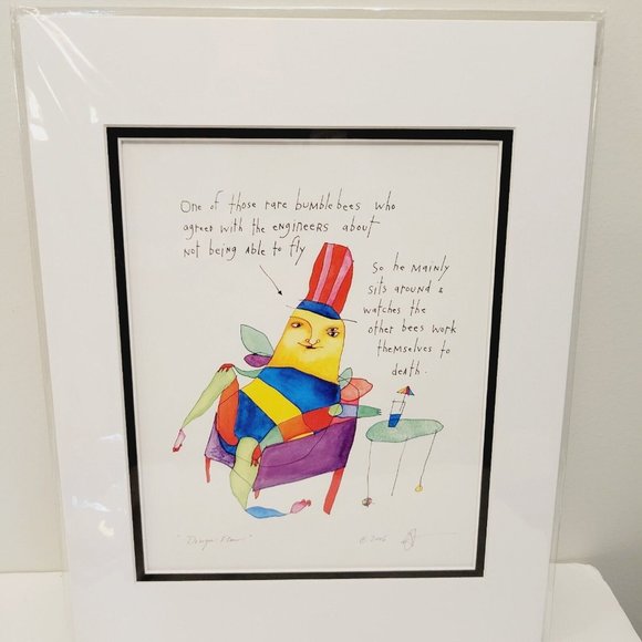 Art | Colorful Story People Signed Brian Andreas 206 Matted Print ...
